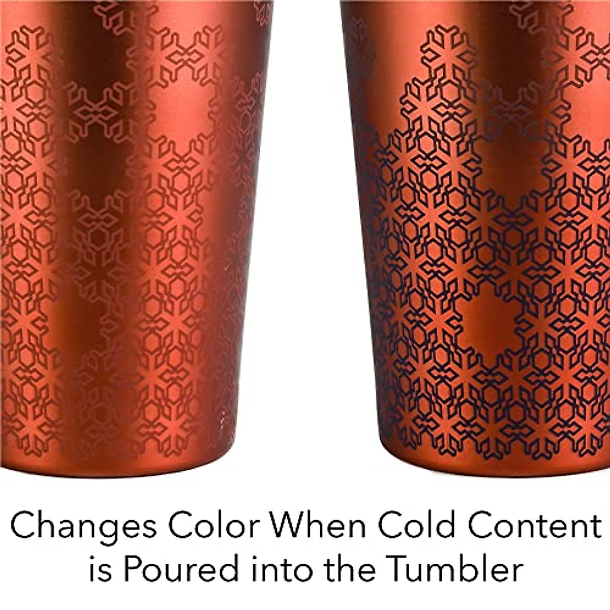 Arora Aluminum Cups for Drinks, Metal Color-Changing Red Tumbler, Aluminum 30oz Cup, Set of 6