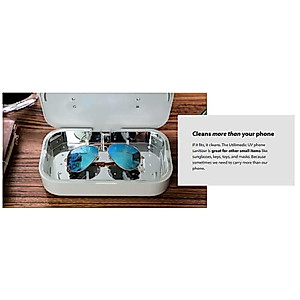 Utilimedic+ UV8LED Fast Wireless Charging Pad for Car & Home | UV Light Phone Sanitizer for Cell Phone | Eliminates 99.9% of Bacteria and Viruses | 8 UV-C LED Lights with 360 Degrees Immersion