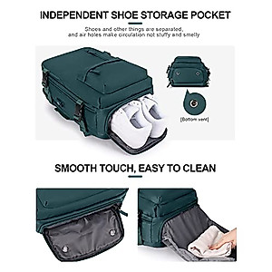 VGCUB Large Travel Backpack Bag for Women Men,Carry on Backpack,17 Inch Laptop Business Work Waterproof Backpack with Laptop Compartment,Person Item Flight Approved,Mochila de Viaje,Peacock Blue