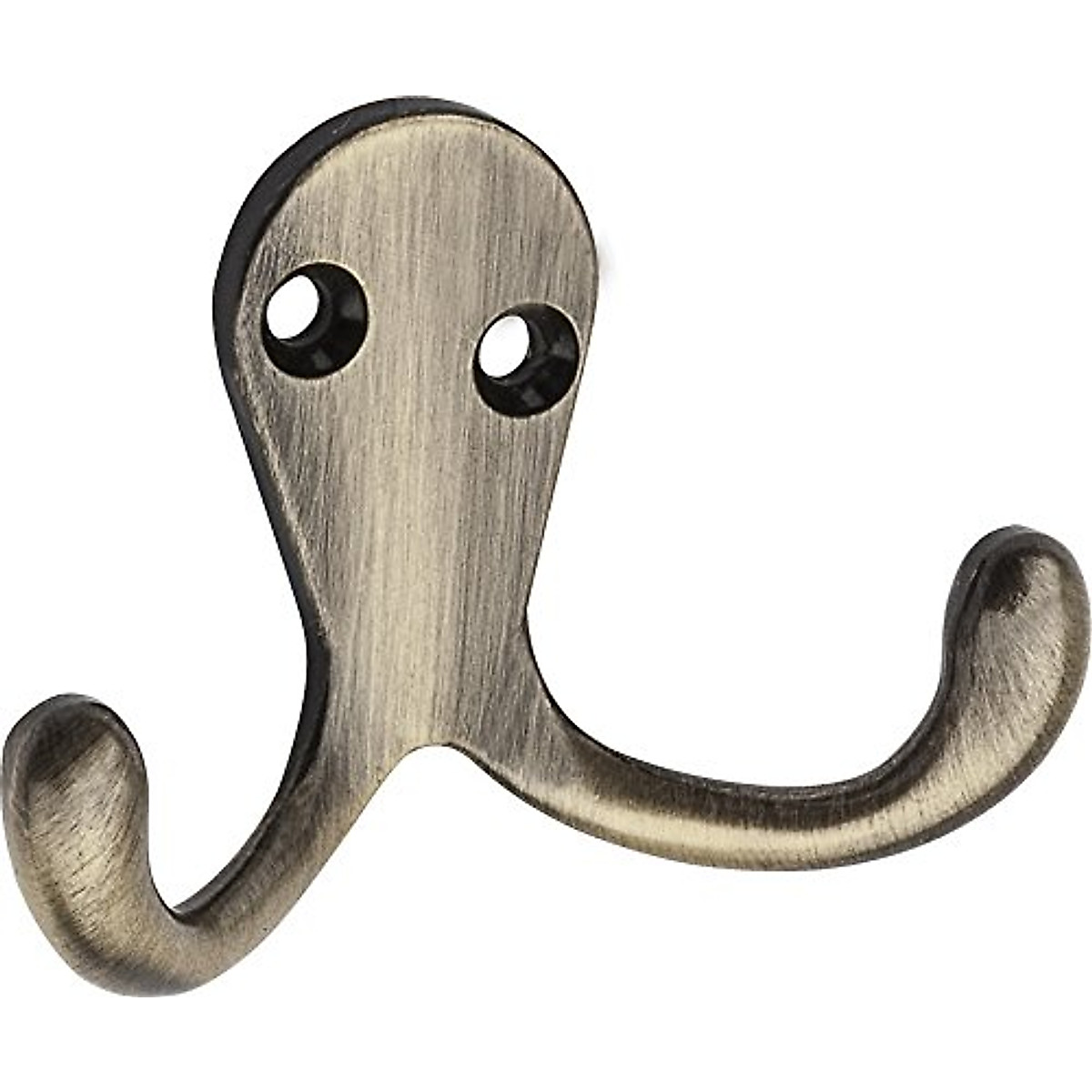 National Hardware N335-794 V163 Double Clothes Hooks in Antique Brass, 2 pack