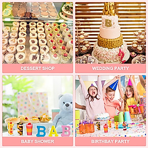 CHENGU 3 oz Clear Plastic Mini Dessert Cups with Spoons Shooter Round Dessert Cups Parfait Appetizer Cups Shot Glasses Disposable Tall Tumbler Shot Dessert Cups for Tasting Party Sample(200)