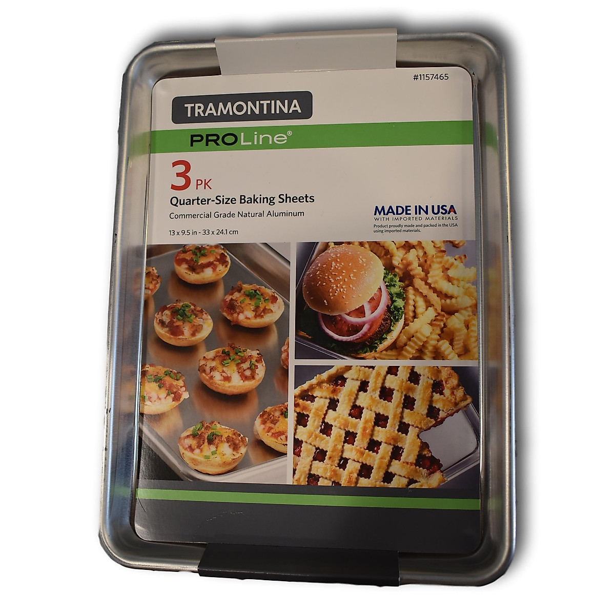 Tramontina PROLINE 3 Pack Baking Sheets (13x9.5in) Commercial Quality- Restaurant Grade