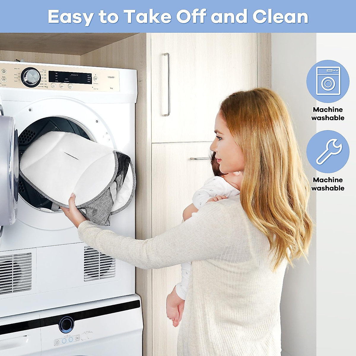 kmaier Electric Baby Swing for Infants, Baby Rocker for Infants with 5 Speeds, 10 Lullabies, Adapter & Battery Operated, Indoor & Outdoor Use, Remote Control, Gray