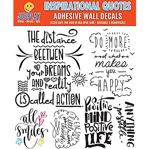 Inspirational Wall Decals for Classrooms and Room Décor- Reusable Inspirational Quotes Adhesive Wall Decals - Must Haves for Teachers, Classroom Essentials,Preschool, Elementary, Daycare, School