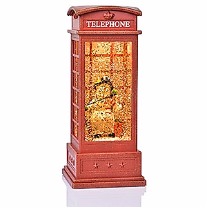 Lvydec Lighted Snow Globe Christmas Lantern - Musical Glittering Water Globe Lantern Decoration with a Snowman for Christmas Home Tabletop Centerpiece