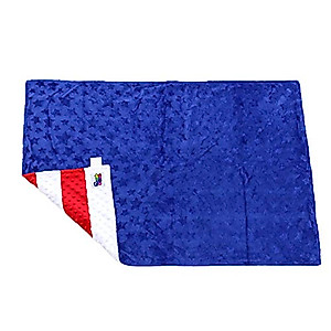 Snuggle Stuffs Minky Dot Plush USA Flag 24" x 36" Baby Blanket
