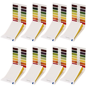 Famgee 8 Pack 640 Pieces PH Test Strips, Universal Litmus Indicator 1-14 pH Testing Paper for Testing Soil Water Saliva Urine Water Food Fish Tank Aquariums Ponds