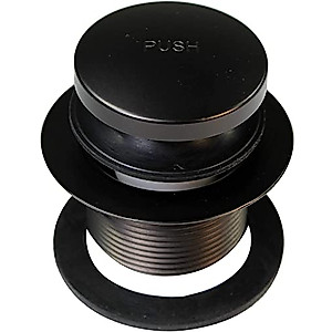 Westbrass Y593144-12-12 14" Black Tubular Bath Waste & Overflow Assembly with Tip-Toe Drain Plug and Two-Hole Faceplate, Oil Rubbed Bronze, 1 Pack