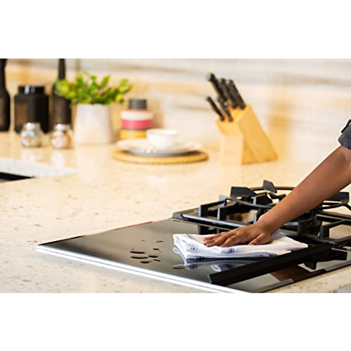 LANE LINEN Kitchen Towels Set - 100% Pure Cotton Dish Towels for Kitchen, Super Absorbent Kitchen Hand Towel, Blue Tea Towels, Soft & Durable Dish Cloths, Pack of 12 – 15”x25”, Blue Stripe