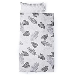 Bunnikins & Clover Toddler Nap Mat with Removable Pillow, Nap Mats for Preschool, Easy Clean Toddler Nap Pad for Kindergarten, Kids Sleeping Bag for Travel Camping