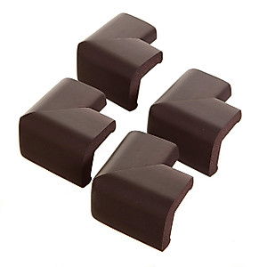 Dreambaby Foam Corner Protectors, Brown (Pack of 4)