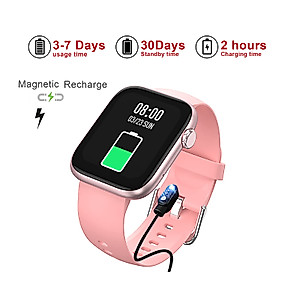 feifuns Smart Watch with Call(Answer Make Call) IP67 Waterproof Fitness Tracker Heart Rate Blood Pressure Oxygen SpO2 Sleep Step Calorie Count Smart Watches for Men Women for Android iOS Phone (White)