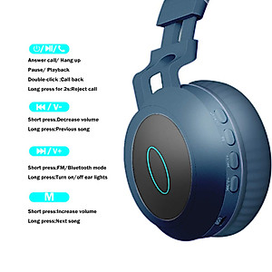 Viwind Kids Bluetooth Headphones,Wireless Over-Ear Headphones with Microphone,Cat Ear Headset with SD/TF Slot,Stereo Sound,Wireless & Wired Mode for Girls,Boys, Children,Teens, Student-Green