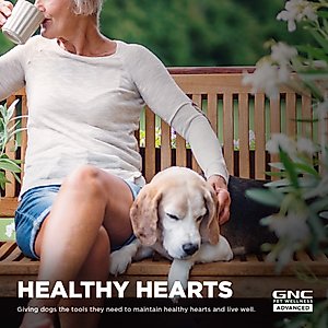 GNC Pets Advanced Dog Supplements for Cardiovascular Support| 90 Ct Soft Chew Dog Supplements for Cardio Health and Heart Health | Easy to Chew Dog Supplements, Made in The USA