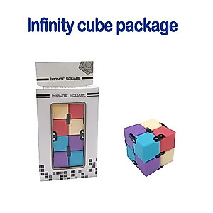 Gzymh Infinity Cube Fidget Toys Fidget Finger Toys, Toy Relaxing Hand-Held for Adults Kids, Killing Time Cool Fidget Blocks,Stress and Anxiety Relief Mini Preschool Toys (Multicolor)
