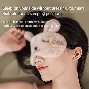 Sleep Earbuds for Side Sleepers Invisible Earbuds Wireless Bluetooth 5.2 Quiet-Comfort Noise Cancelling Earbuds for Sleep Smallest Soft Tiny Ear Buds for Sleeping Bluetooth Hidden Headphones for Work