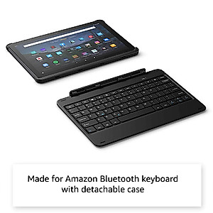 Fire HD 10 Plus tablet, 32 GB, Slate + Bluetooth keyboard + 12-month Microsoft 365 Personal subscription for up to 5 compatible devices (auto-renews), without lockscreen ads