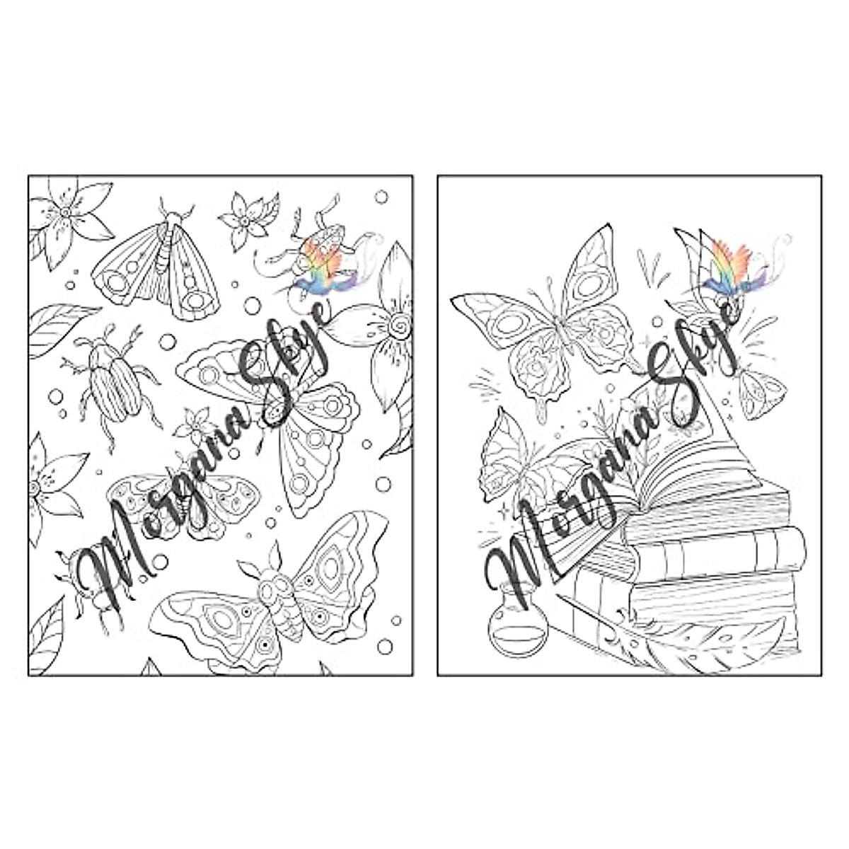 Butterflies Adult Coloring Book: Beautiful Butterfly Designs with Lovely Flowers, Cute Animals and Relaxing Nature Scenes for Stress Relief and Relaxation