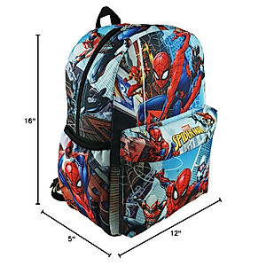 Spider-Man Deluxe Oversize Print Large 16" Backpack with Laptop Compartment - A17704