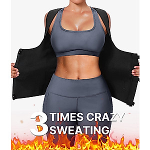 GAODI Women Waist Trainer Vest Slim Corset Workout Sweat Tank Top Zipper Compression Shirt Sauna Suit Body Shaper