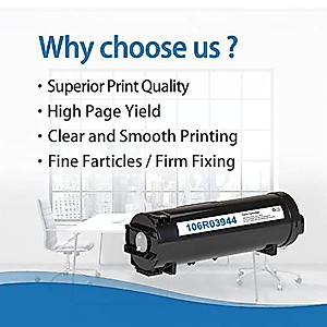 WEDCHUN B600 Black Compatible B600 /B605 /B610 /B615 Black Extra High Capacity Toner-Cartridge (47,000 Pages) - 106R03944 Replacement for Xerox B600 B610 B605 B615 Printers ( 2 Pack )