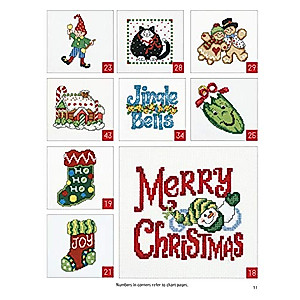 Leisure Arts XStitch Holiday OrnmntsGalorBk