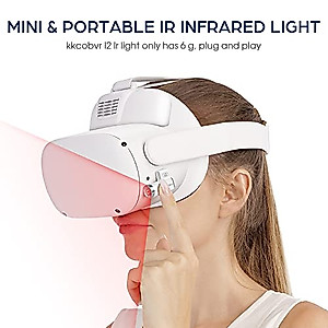 KKCOBVR I2 Indoor Ir Illuminator Infrared Light Compatible for Meta Quest 2 PSVR2,Sensor Tracking in Dark, Anti No-Light Disturbance Increase Vision