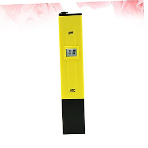 BUGUUYO Ph Measurement Portable Ph Pen Water Ph Pen Ph Tester Digital Water Tester Ph Meter Pen Fish Tank Ph Tester Digital Ph Pen Ph Test Pen LCD Ph Pen Pool Ph Tester Yellow