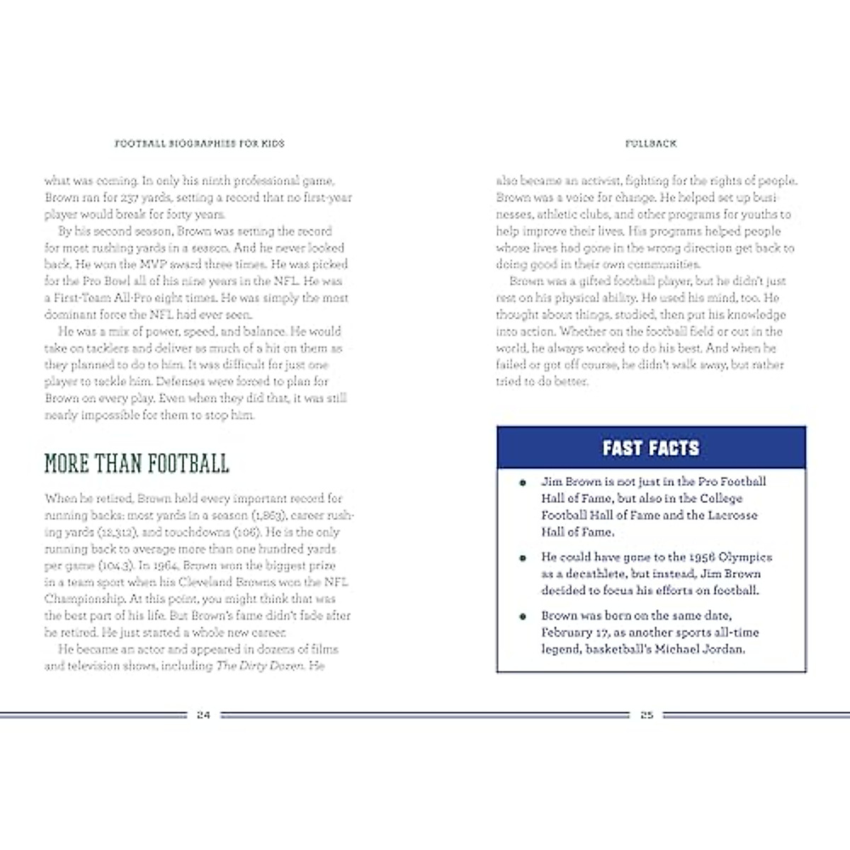 Football Biographies for Kids: The Greatest NFL Players from the 1960s to Today (Sports Biographies for Kids)