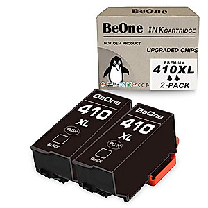 BeOne 410XL Ink Cartridges Remanufactured Replacement for Epson 410 XL T410 T410XL to Use with Expression XP-530 XP-630 XP-635 XP-640 XP-830 XP-7100 (2 Black)