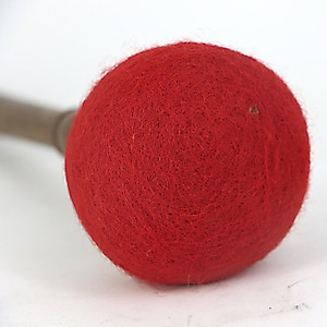 gazechimp Tibetan Mallet Wool Felt Percussion Parts, Red