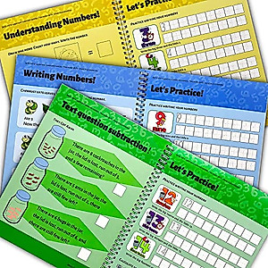 EPCQUYIN 2 PC 11" X 8" Magic Practice Copybook Reusable Writing Practice Book Alphabet & Math Calligraphy Set Kids Early Education Materials English Handwriting Workbook with Pens