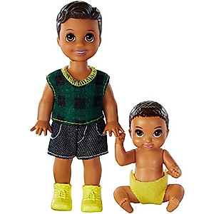 Barbie Skipper Babysitters Inc. Sibling Dolls - Toddler & Baby In Diaper, Ages 3-7