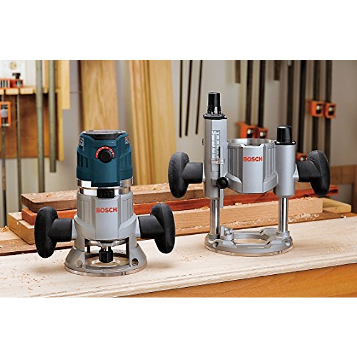 BOSCH MRC23EVSK Combination Router 15 Amp 2.3 Horsepower Corded Variable Speed Combination Plunge & Fixed-Base Router Kit with Hard Case
