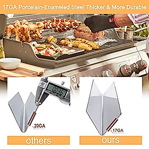 15.3'' 7635 Flavorizer Bars for Weber Spirit I & II 200 Series, Spirit E210 E220 S210 S220 with Front Control, 3 Packs Stainless Steel Heat Plates for Weber Spirit II E-210 Gas Grill Parts Replacement