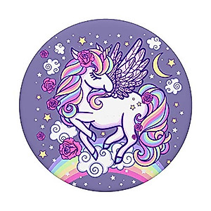 Unicorn Cute Kawaii Pretty Unicorn Gift for Girls Birthday PopSockets PopGrip: Swappable Grip for Phones & Tablets