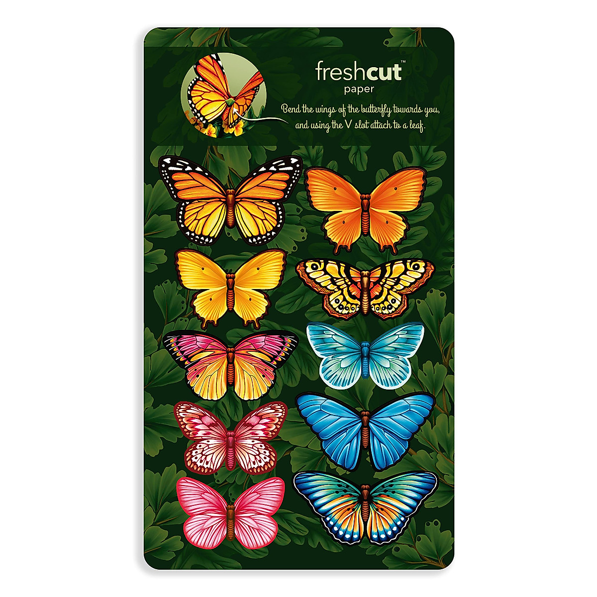 Freshcut Paper Pop Up Cards, Paper Flower Bouquet 3D Popup Greeting Cards with Note Card & Envelope, Birthday Card, Anniversary Card, Get Well Gifts for Women, 12" Butterflies & Buttercups