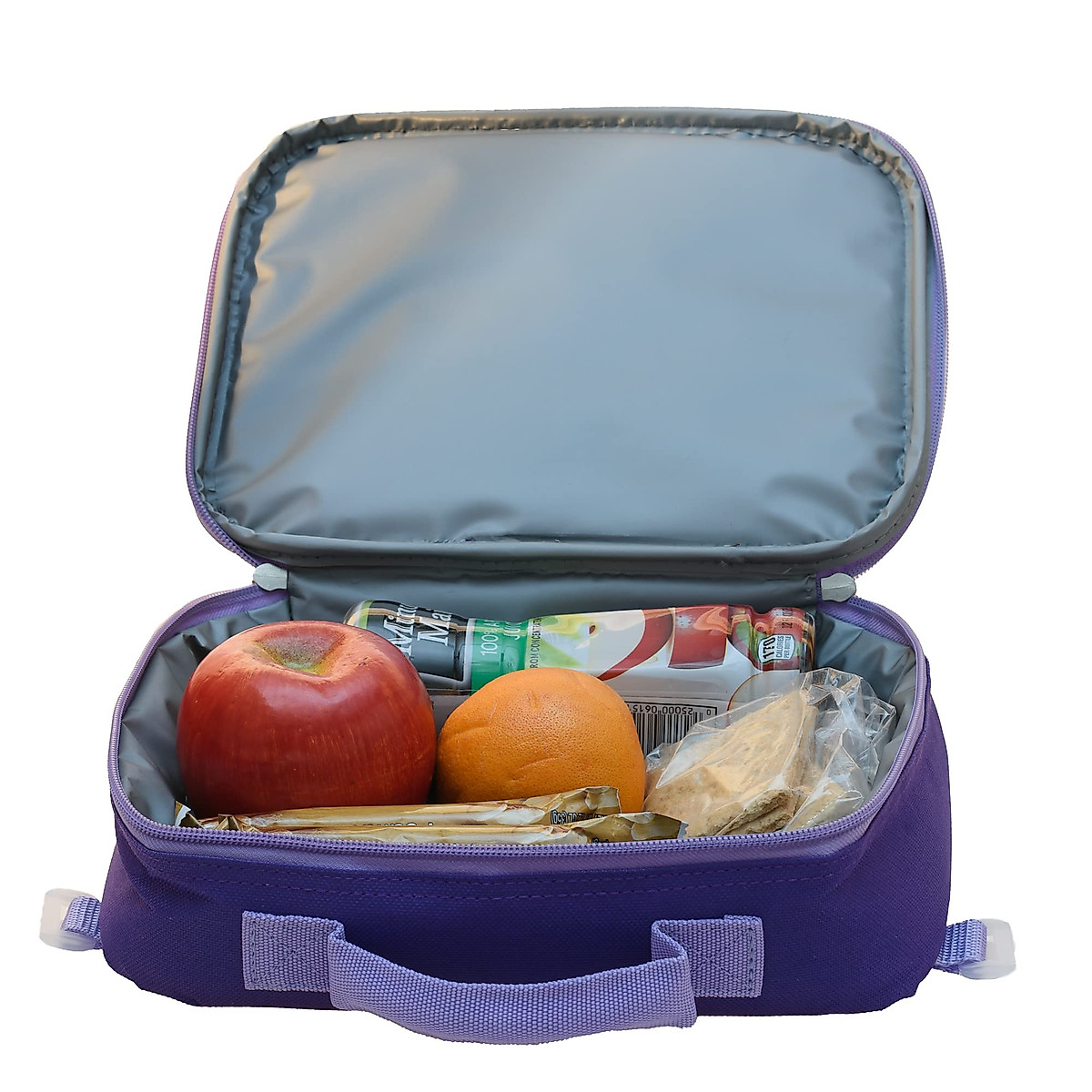 Disney’s Mandalorian Baby Yoda Girls 4 Piece Backpack set, Flip Sequin School Bag with Front Zip Pocket, Mesh Side Pockets, Insulated Lunch Box, Water Bottle, and Squish Ball Dangle, Purple