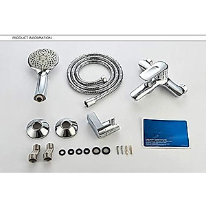 Kitchen Taps Shower Faucet Wall Mounted Antique Brass Polished Bathtub Faucet With Hand Shower Bathroom Bath Shower Faucets