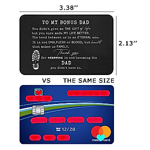 2024 Christmas Gifts for Stepdad Gift-Bonus Dad Appreciation Gifts from Daughter Son-Stepfather Gifts-Birthday Father's Day Gifts-You Didn't Give Me the Gift of Life-Wallet Insert Decor-Wallet Card
