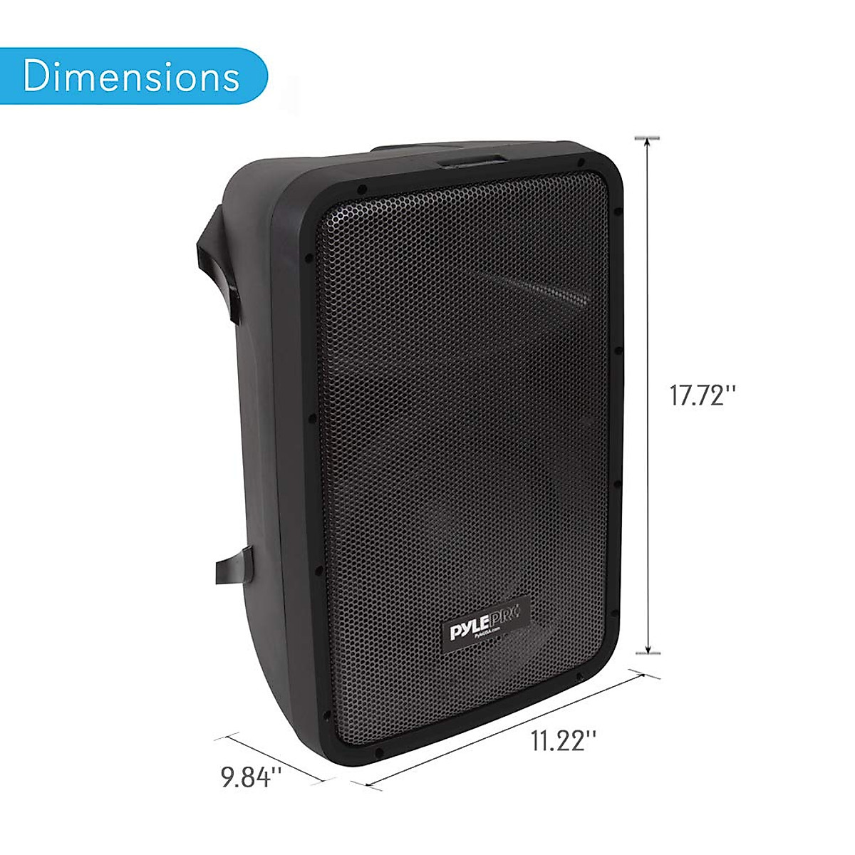 Pyle PA Speaker DJ Mixer Bundle - 300 W Portable Wireless Bluetooth Sound System w/ USB SD XLR 1/4" RCA Inputs - Dual Speaker, Mixer, Microphone, Stand, Cable - Home/Outdoor Party - PPHP28AMX,Black