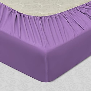 LONAVA King Size Sheet Set - 6 Piece Hotel Luxury Wrinkle-Free Microfiber Sheet, OEKO-TEX Certified, Breathable & Elastic, 16" Deep Pockets, Violet