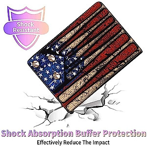 Case for iPad Pro 11 Inch 4th/3rd/2nd/1st Generation 2022/2021/2020/2018, Fit Also iPad Air 4/5 th 10.9 inch Adjustable Stand Auto Sleep/Wake, American Flag Baseball