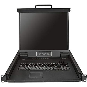 StarTech.com 8 Port Rackmount KVM Console w/ 6ft Cables - Integrated KVM Switch w/ 19" LCD Monitor - Fully Featured 1U LCD KVM Drawer- OSD KVM - Durable 50,000 MTBF - USB + VGA Support (RKCONS1908K)
