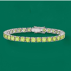 Ross-Simons 20.00 ct. t.w. Peridot Tennis Bracelet in Sterling Silver. 8 inches