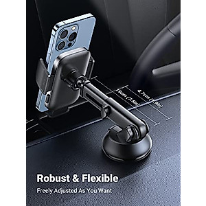 UGREEN Car Phone Holder Mount for Dashboard Windshield Air Vent 3 in 1 Universal Cell Phone Holder for Car Accessories Cradle Compatible with iPhone 14 13 12 11 Pro Max Smartphone, Strong Suction Cup