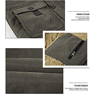 PRIJOUHE Men's Winter Coats Down Jackets Outerwear Long Cotton Coat Men Thick Warm Fur Jacket Coat Overcoat