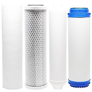 Replacement Filter Kit for Topway Global (TGI) GTS-550 RO System - Includes Carbon Block Filter, PP Sediment Filter, GAC Filter & Inline Filter Cartridge by CFS