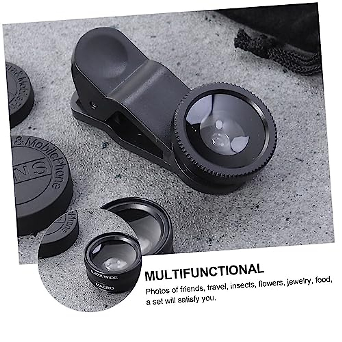 NOLITOY 2PCS Phone Lens Wide Angle Lens Smartphone Phones Smartphones Fish Eye Lens for Phone 13 3 in 1 Phone Camera Lens Phone fisheye Lens Optical Lenses Phone Clip-on Camera Lens Triple