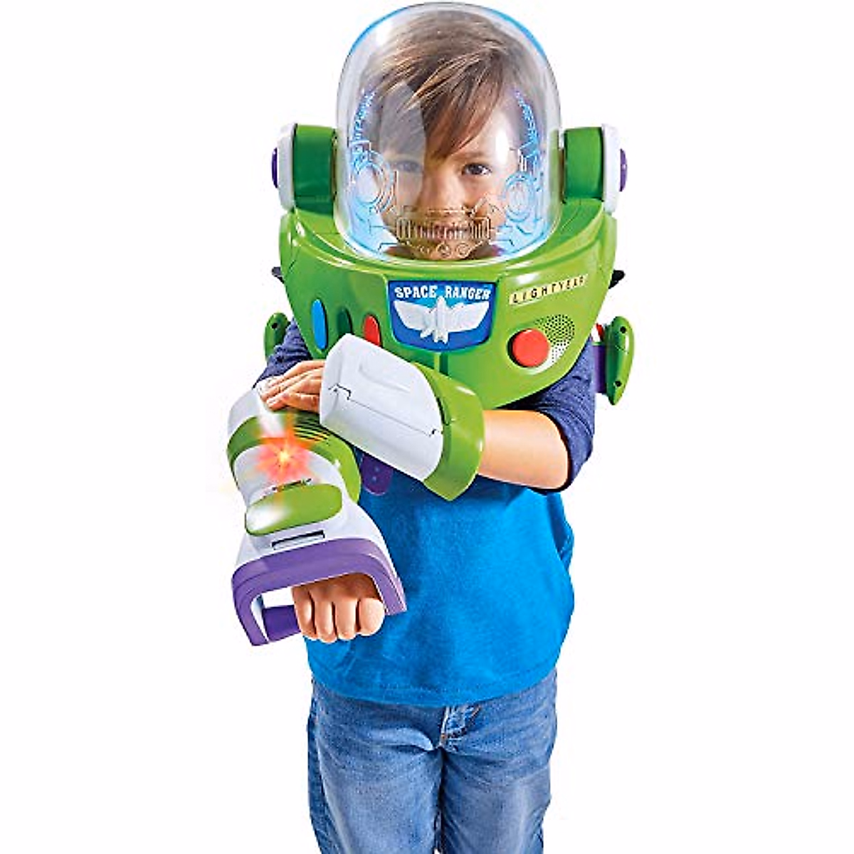 Disney Pixar Toy Story 4 Buzz Lightyear Toy Astronaut Helmet for Role-play Movie Action with Jetpack, Lights, Authentic Phrases and Sounds [Amazon Exclusive], Multi